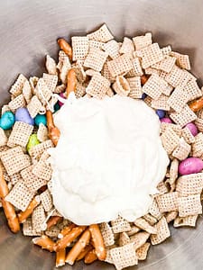 Halloween Monster Mash Munch White Chocolate Chex Mix – Better with Bubbly